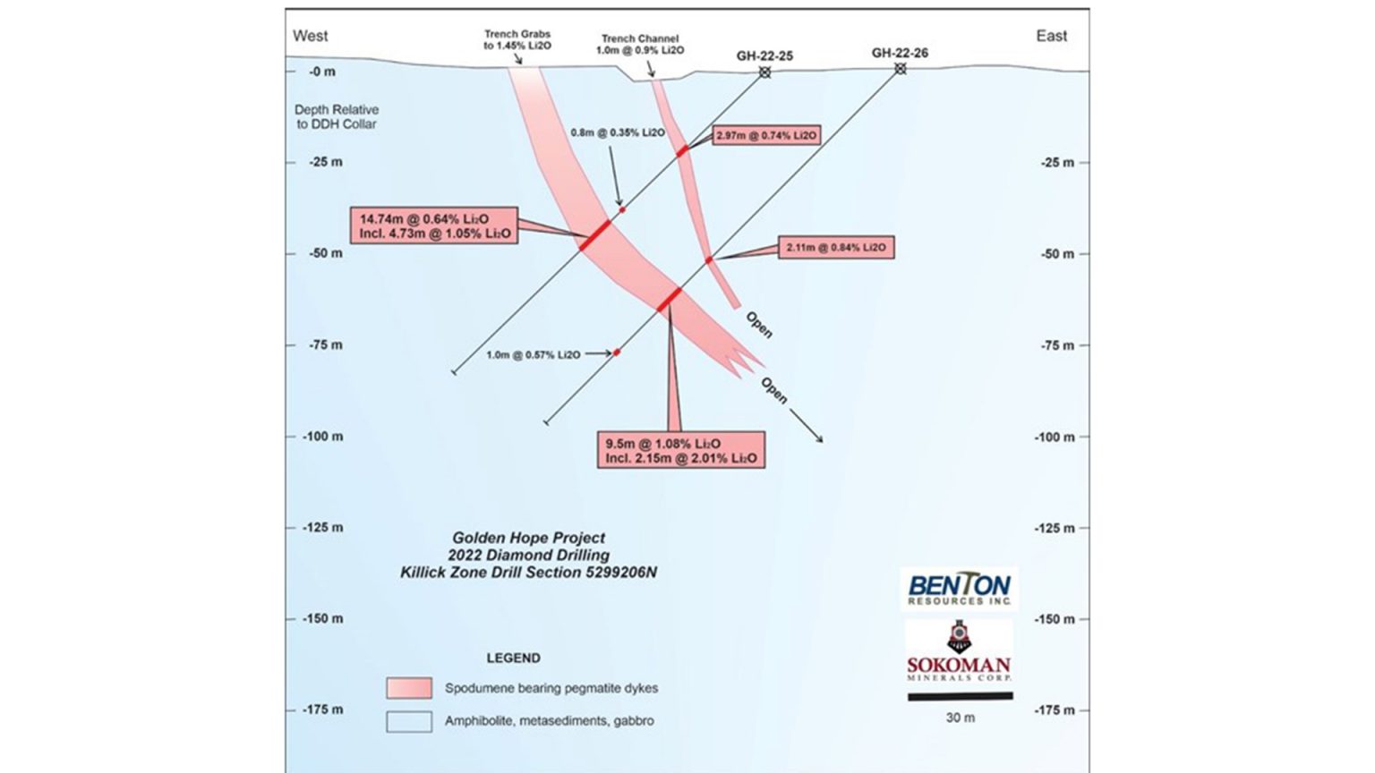Exciting lithium discovery from the Golden Hope drill programme