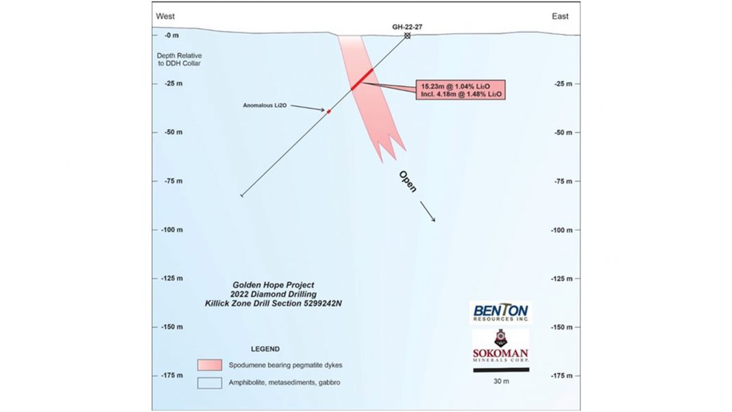 Exciting lithium discovery from the Golden Hope drill programme