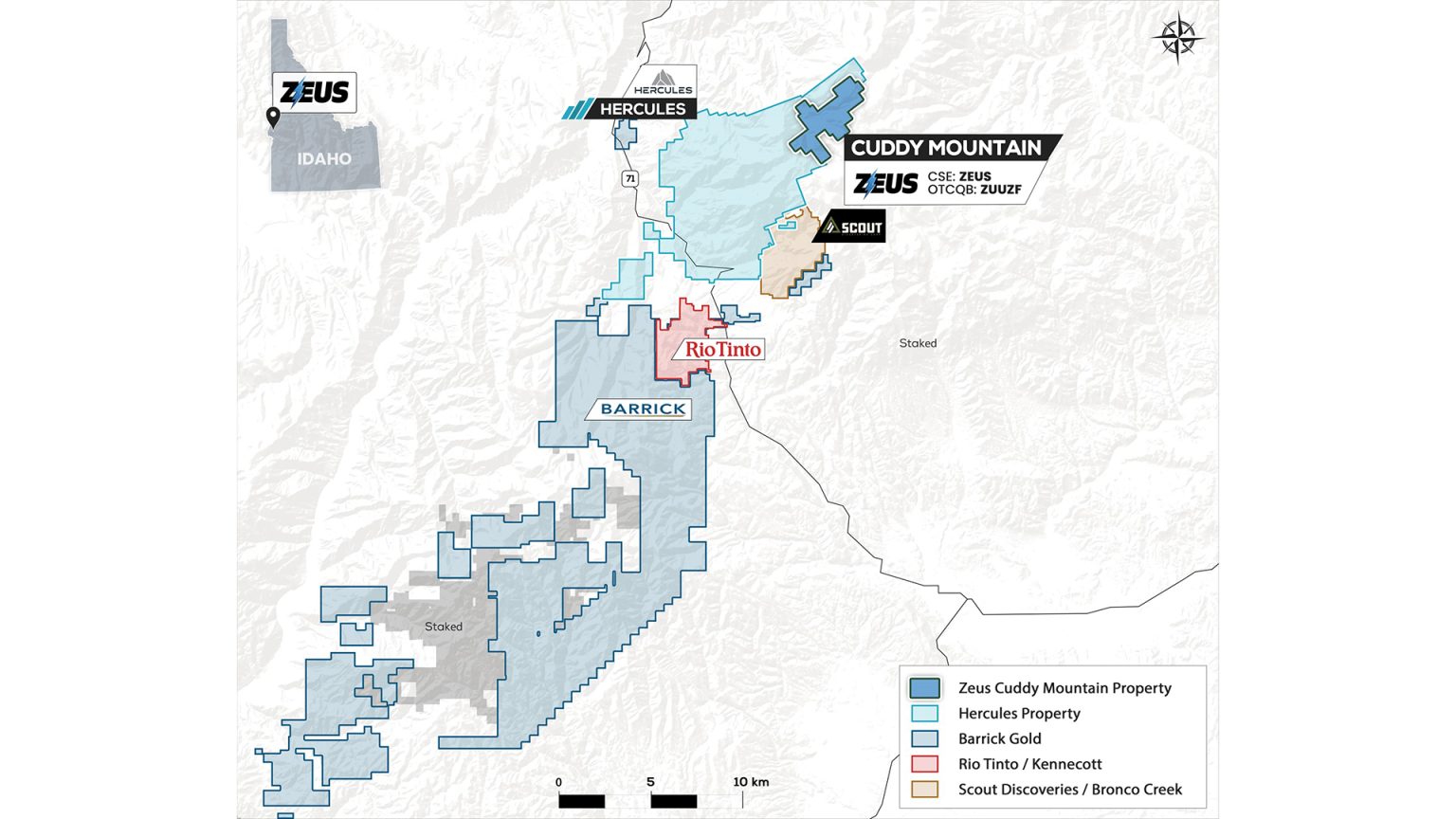 Update on exploration at the flagship Cuddy Mountain Property
